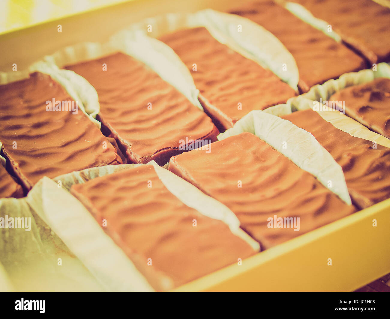 Vintage retro looking Detail of chocolate sweets or candy food Stock ...