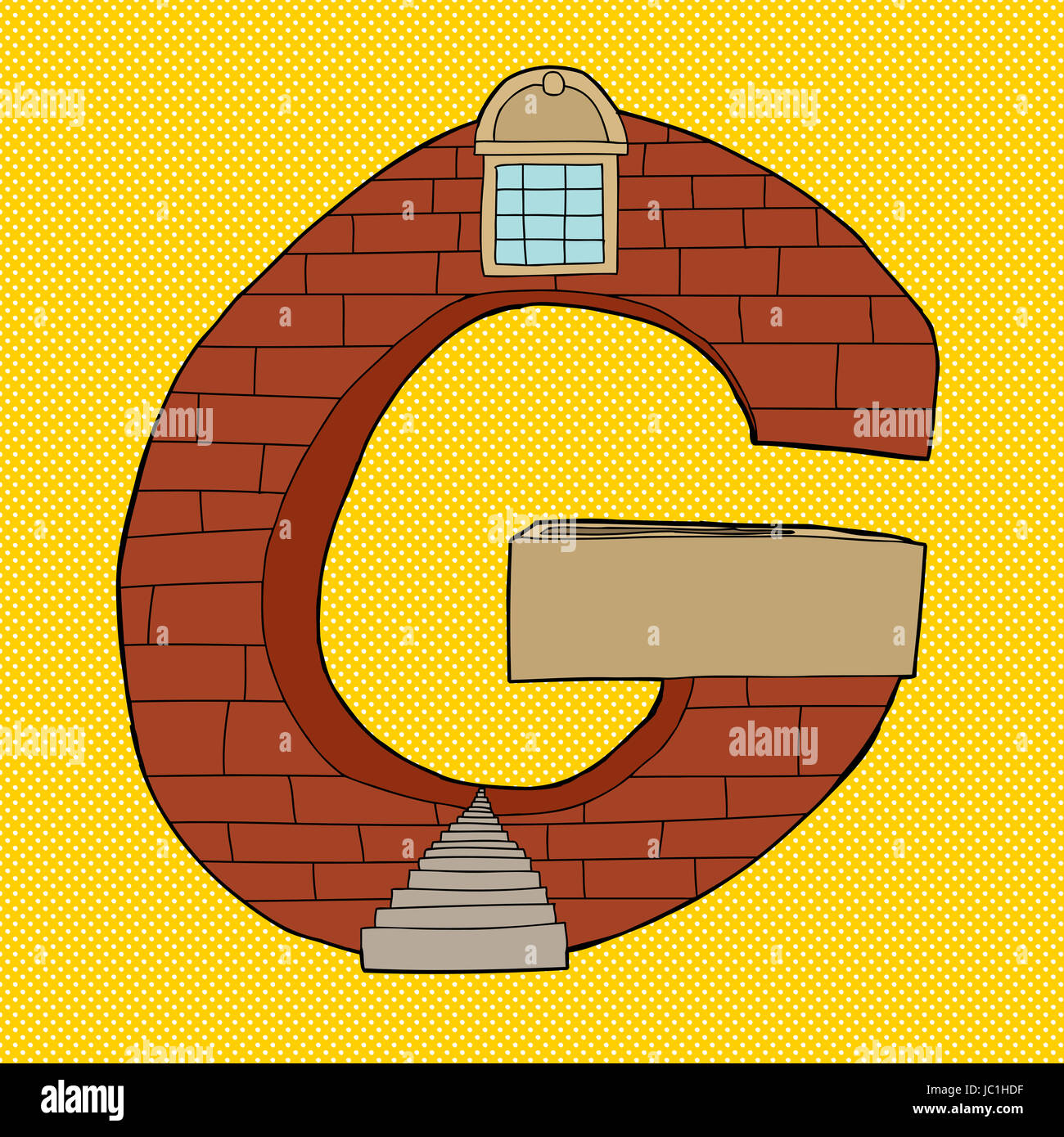 Capital letter "G" made from architectural details Stock Photo - Alamy