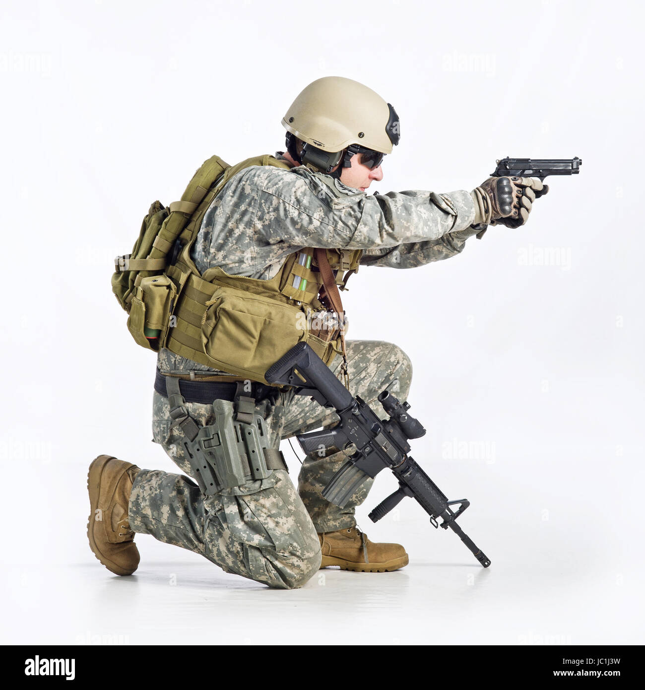 SWAT Team Officer on white isolated background Stock Photo - Alamy