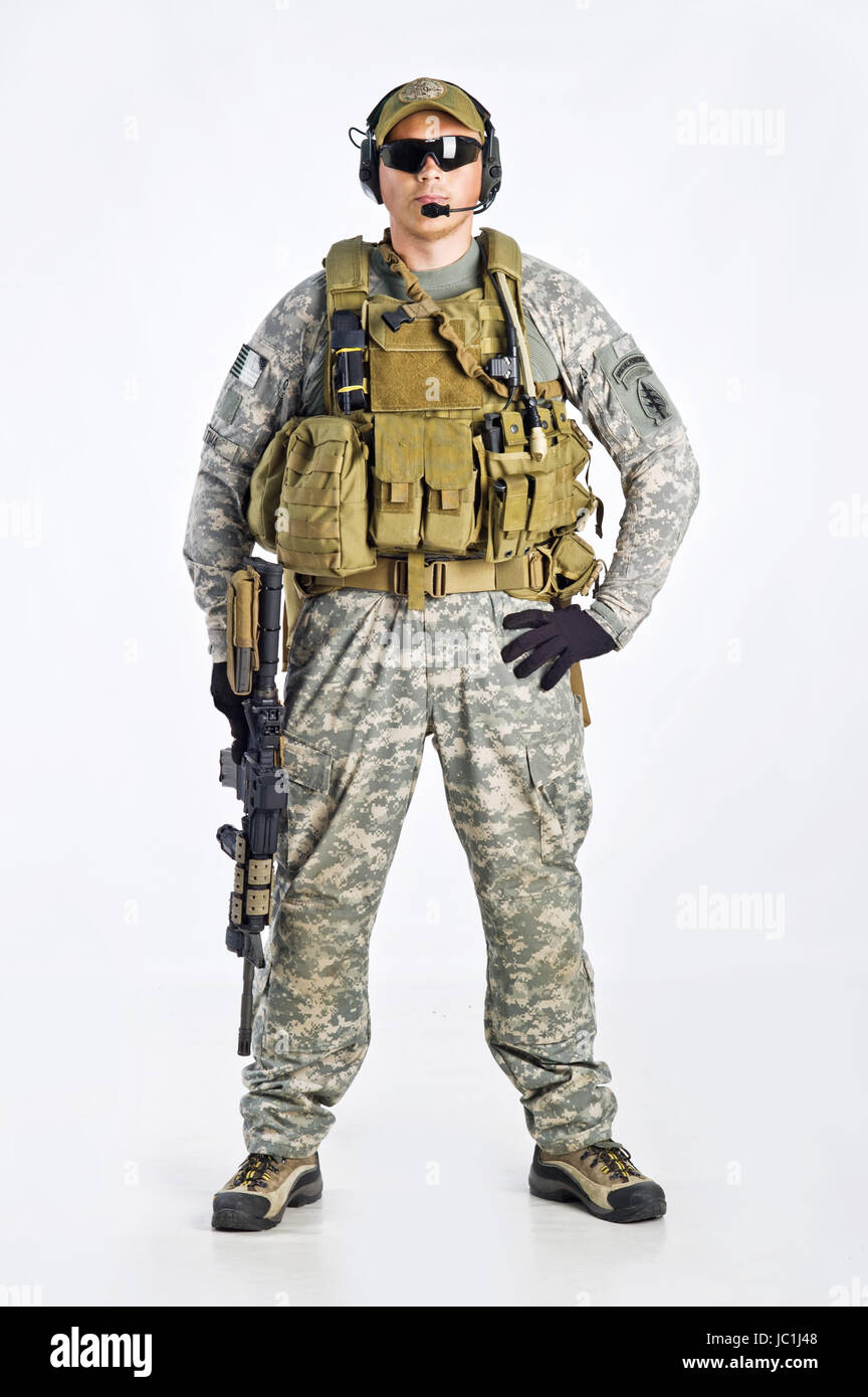 SWAT Team Officer on white isolated background Stock Photo - Alamy
