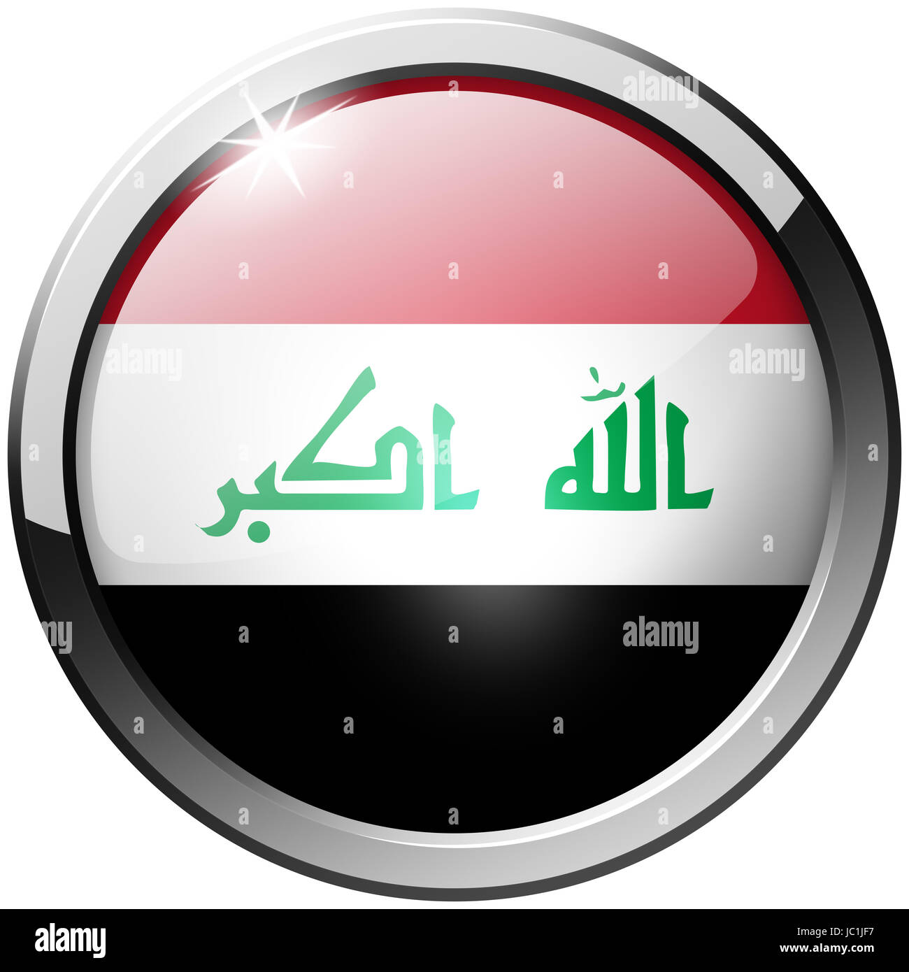 Flag Iraq Round Glossy Icon High Resolution Stock Photography and ...