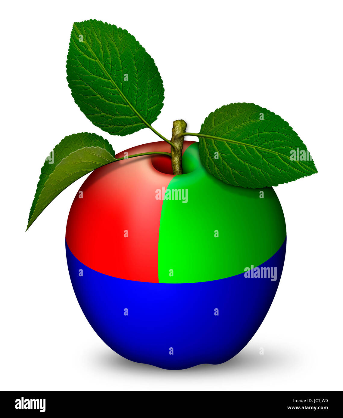 Digital illustration of an apple as a RGB key Stock Photo - Alamy