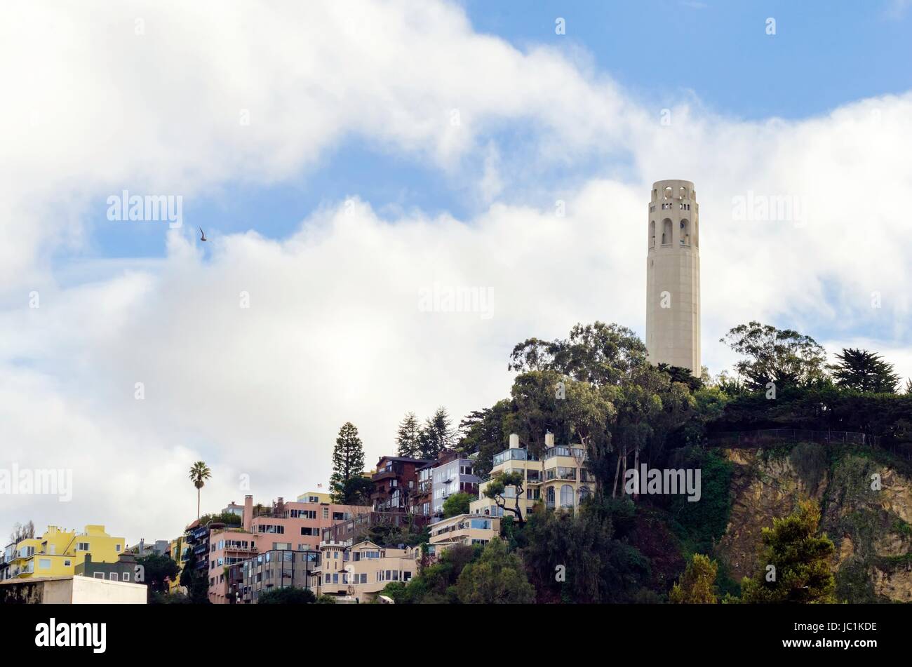 Coit Tower, aka the Lillian Coit Memorial Tower on Telegraph Hill ...