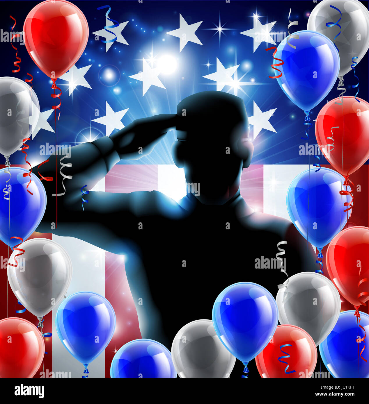 American flag streamers hi-res stock photography and images - Alamy