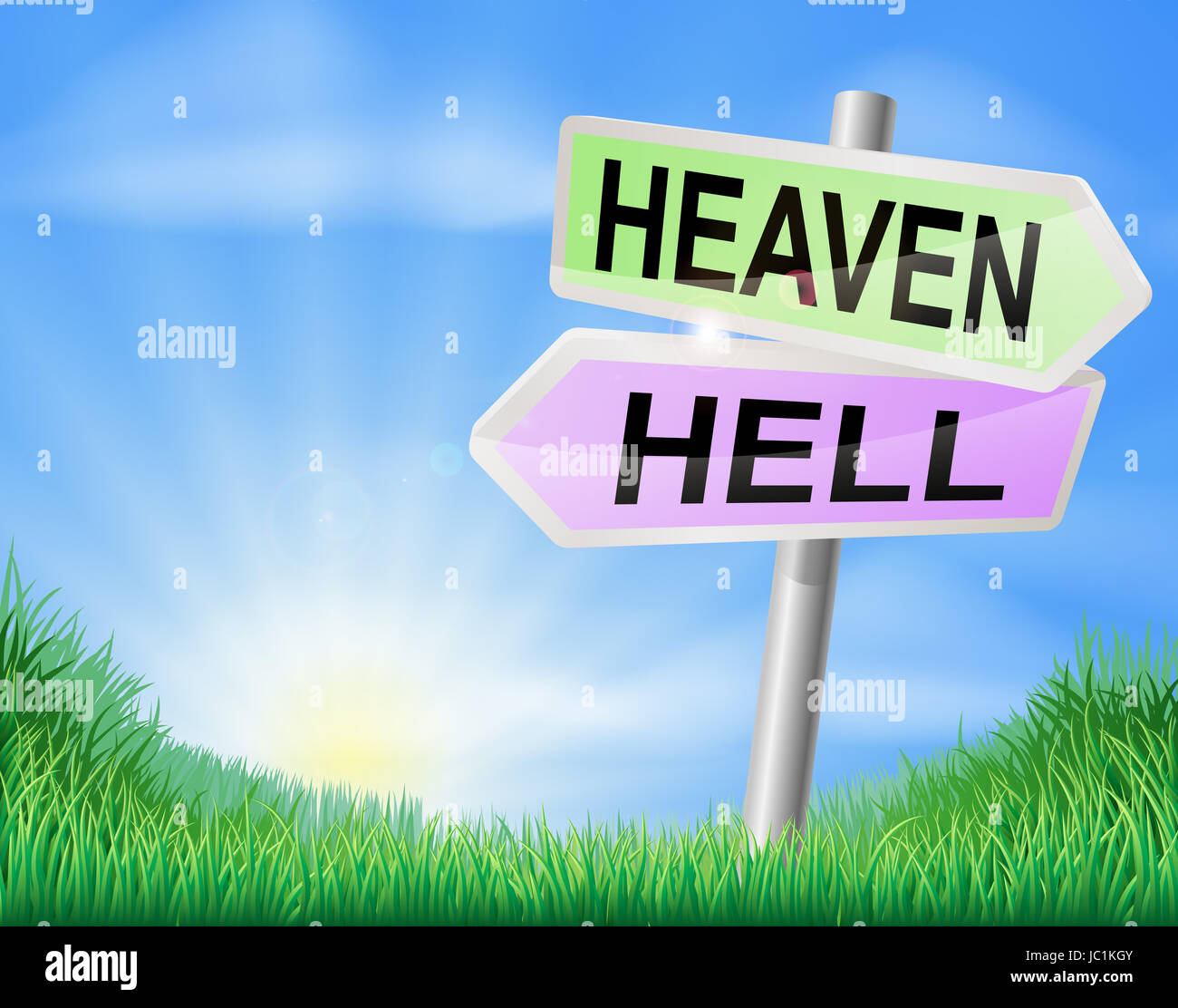 Heaven Hell Concept Sign High Resolution Stock Photography and Images ...