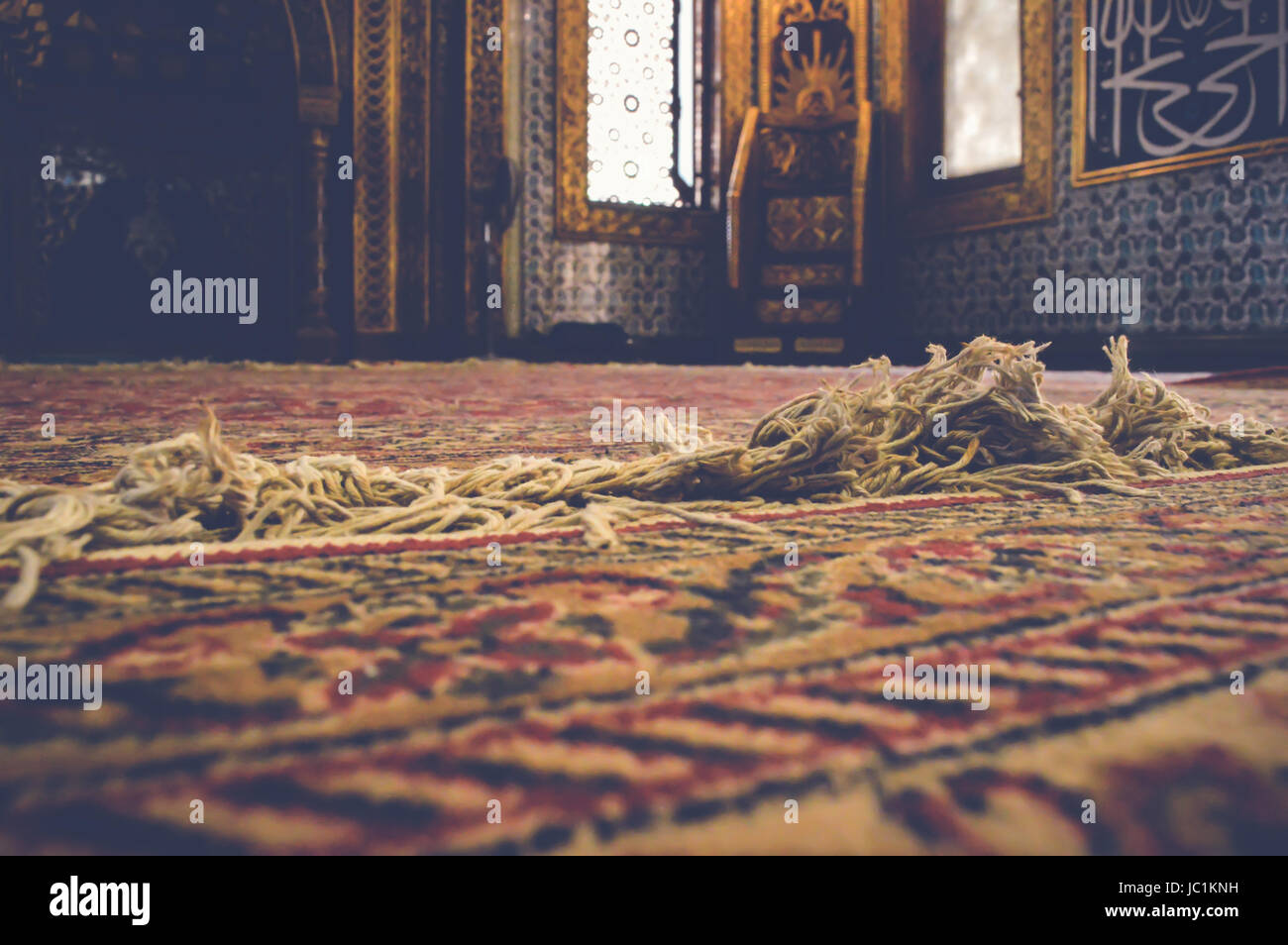 cairo, egypt, may 6, 2017: view from floor inside mosque of muhammad ...