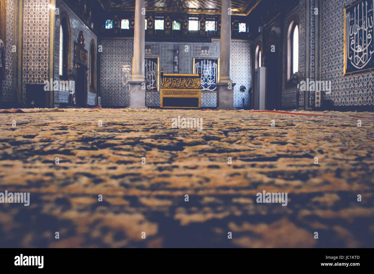 cairo, egypt, may 6, 2017: view from floor inside mosque of muhammad ...