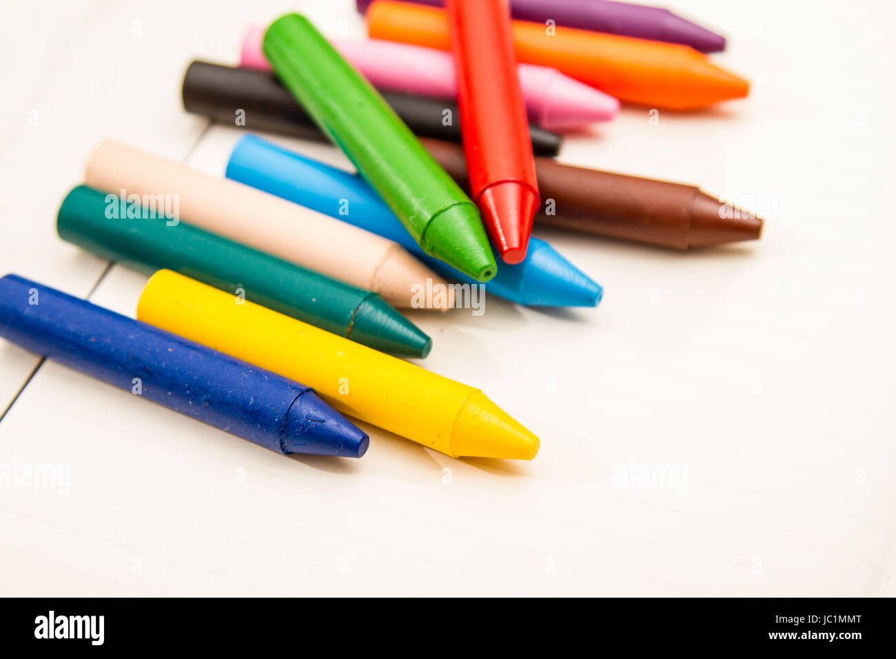 Painting with crayons Stock Photo - Alamy