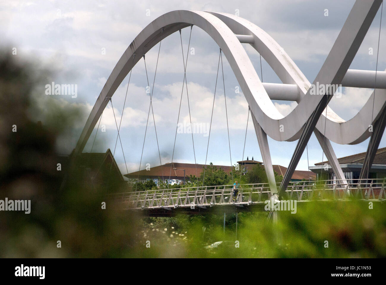The Infinity Bridge over the River Tees, Stockton on Tees Stock Photo ...