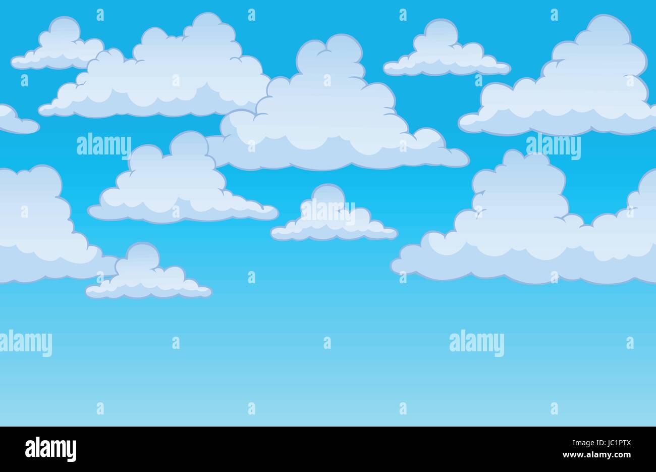 Horizontally seamless sky with clouds 1 - eps10 vector illustration ...