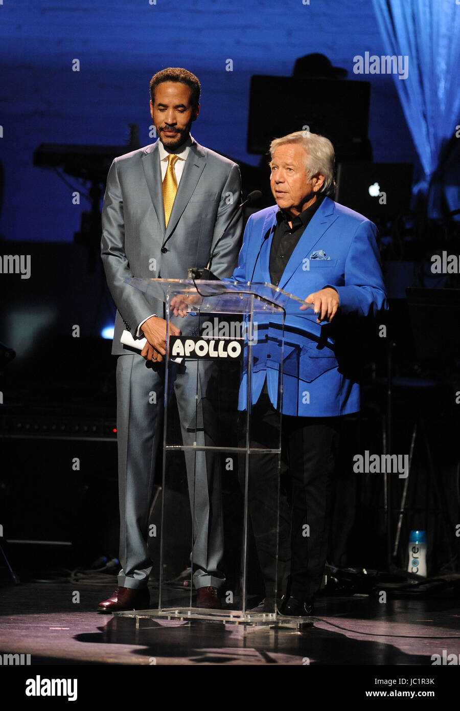 New York, NY, USA. 12th June, 2017. Charles Phillips and Robert Kraft ...