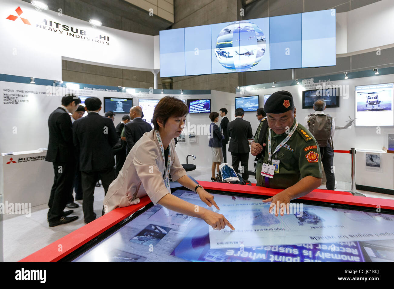 Tokyo, Japan. 13th June, 2017. A military official from Indonesia is ...