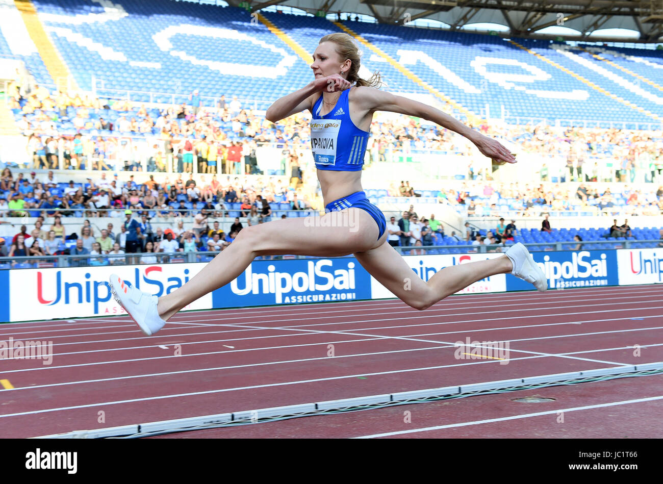 Olga Rypakova (KAZ) places third in the women's triple jump at 48-½ (14 ...
