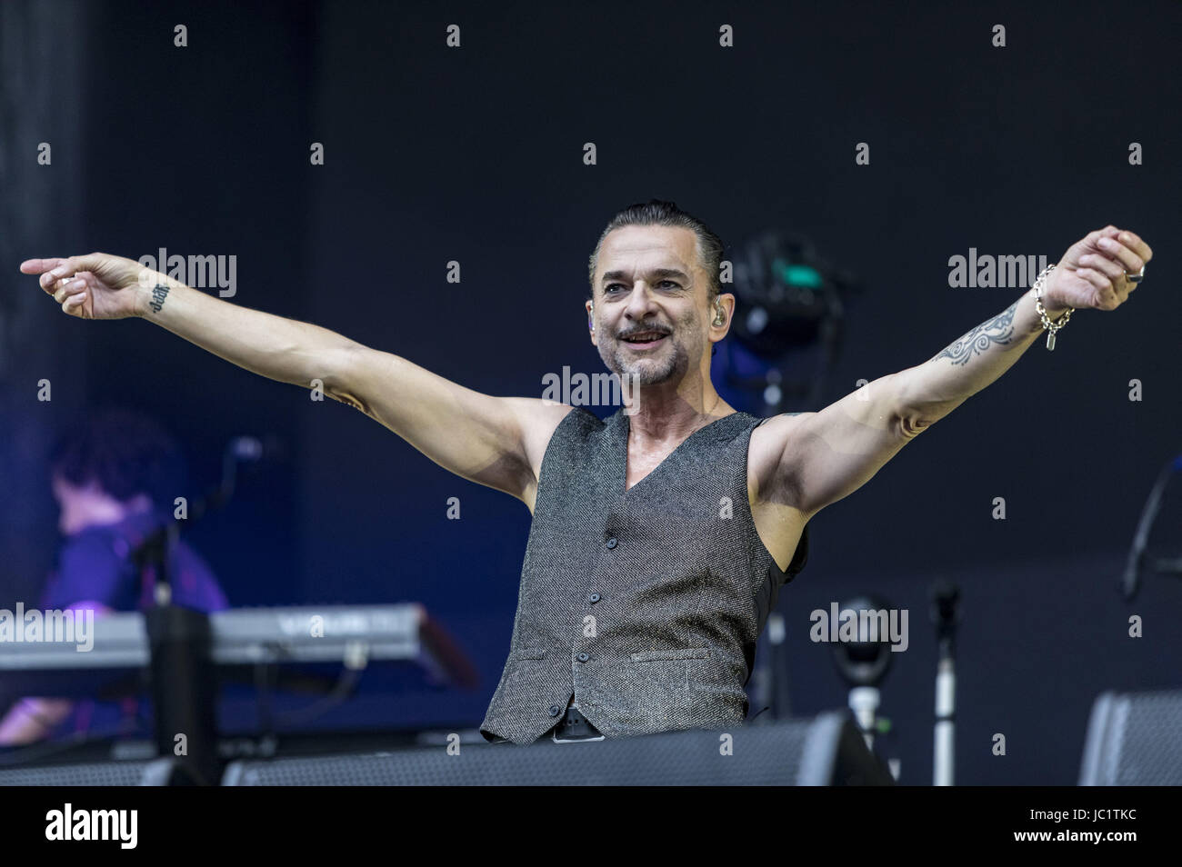 Dave Gahan of Depeche Mode performs live on stage during the 'Global ...