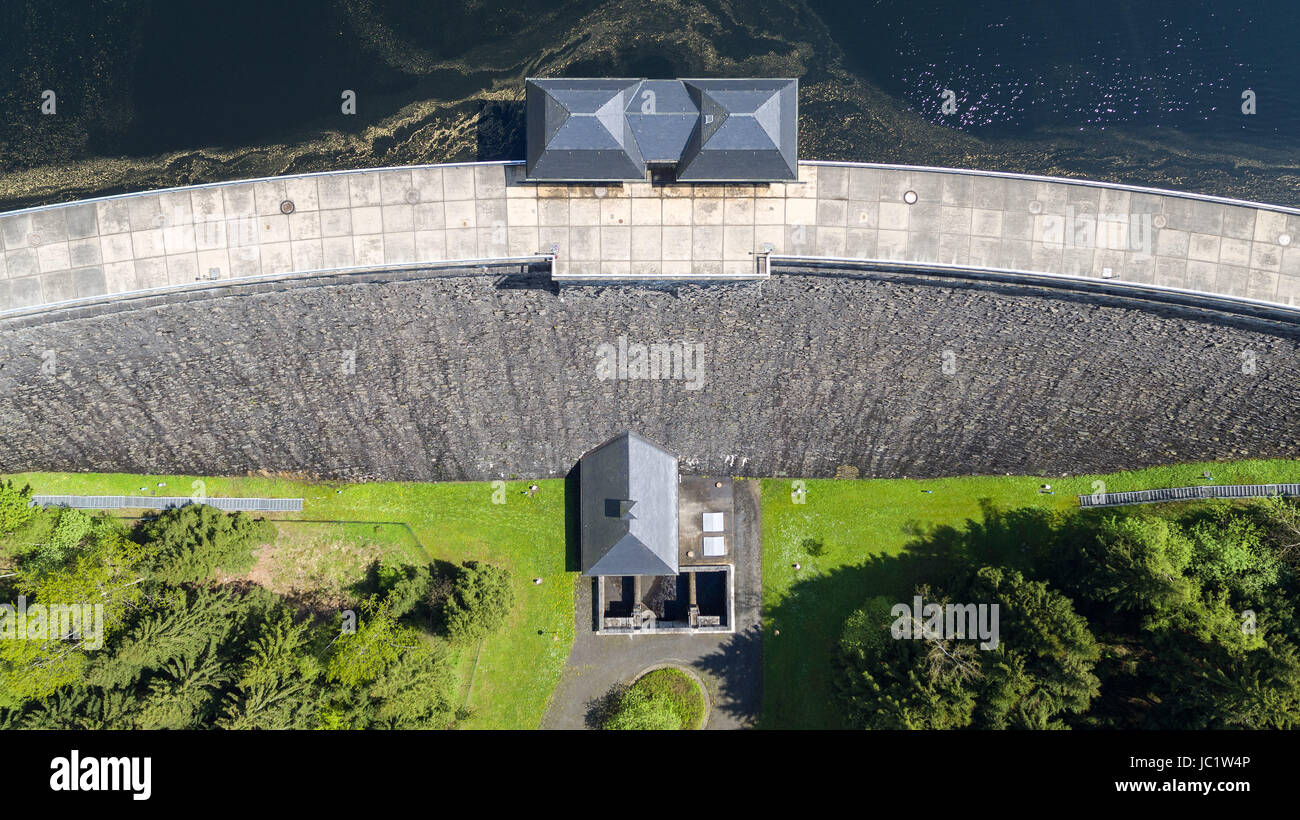 View of the Werda dam, photographed with a drone in Werda, Germany, 15 ...