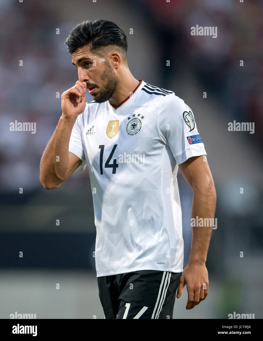 Germany's Emre Can reacts during the World Cup qualifying group C ...