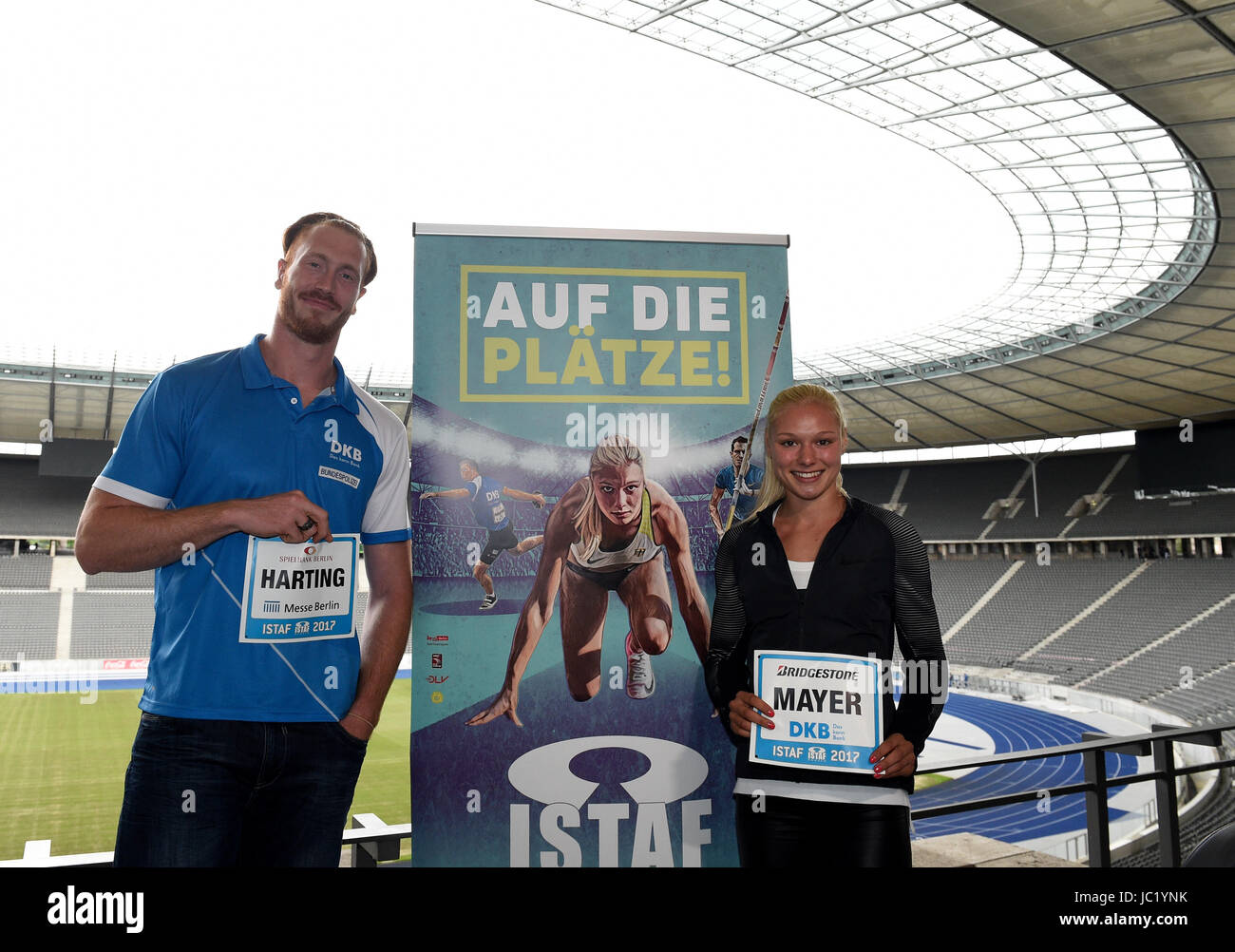 Berlin, Germany. 13th June, 2017. Olympian discuss champion Christoph ...
