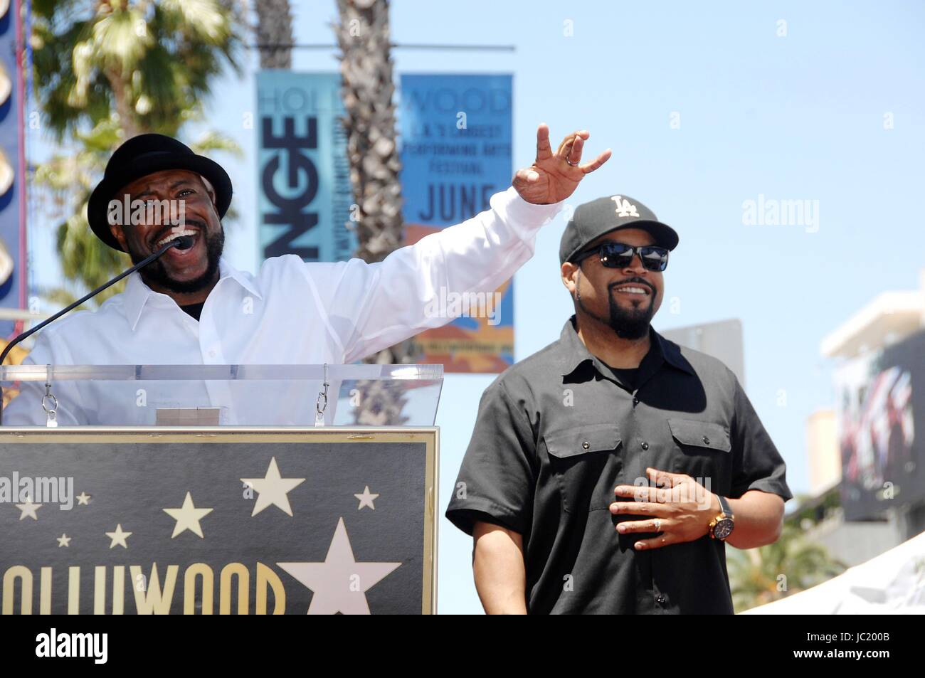 Hollywood Boulevard, CA. 12th June, 2017. Rapper WC, Ice Cube at the ...