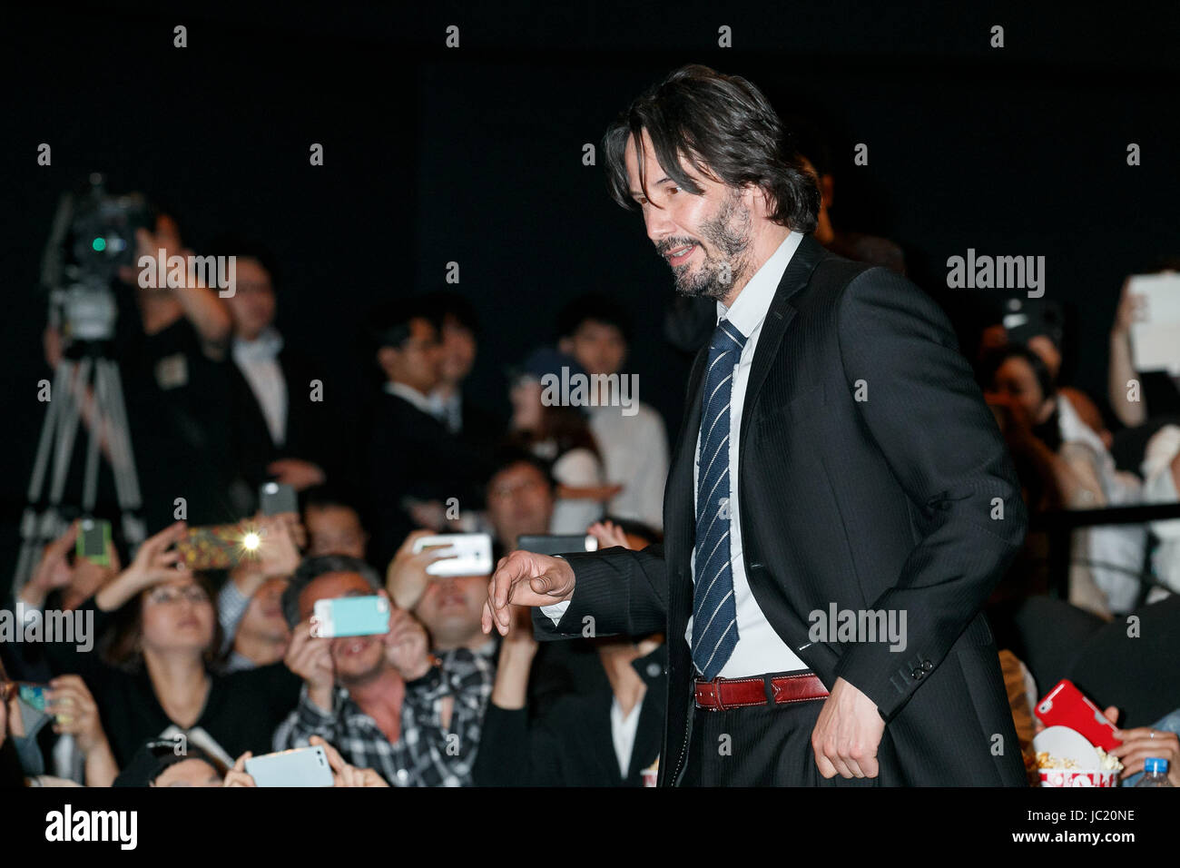 Tokyo, Japan. 13th Jun, 2017. Actor Keanu Reeves attends a premiere for ...