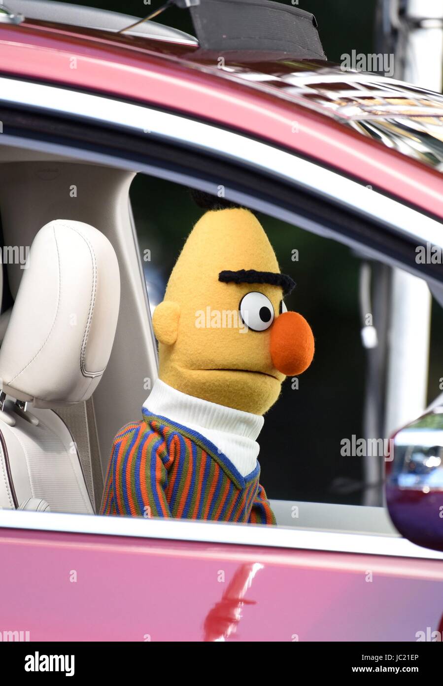New York, NY, USA. 13th June, 2017. Bert of Sesame Street on location ...
