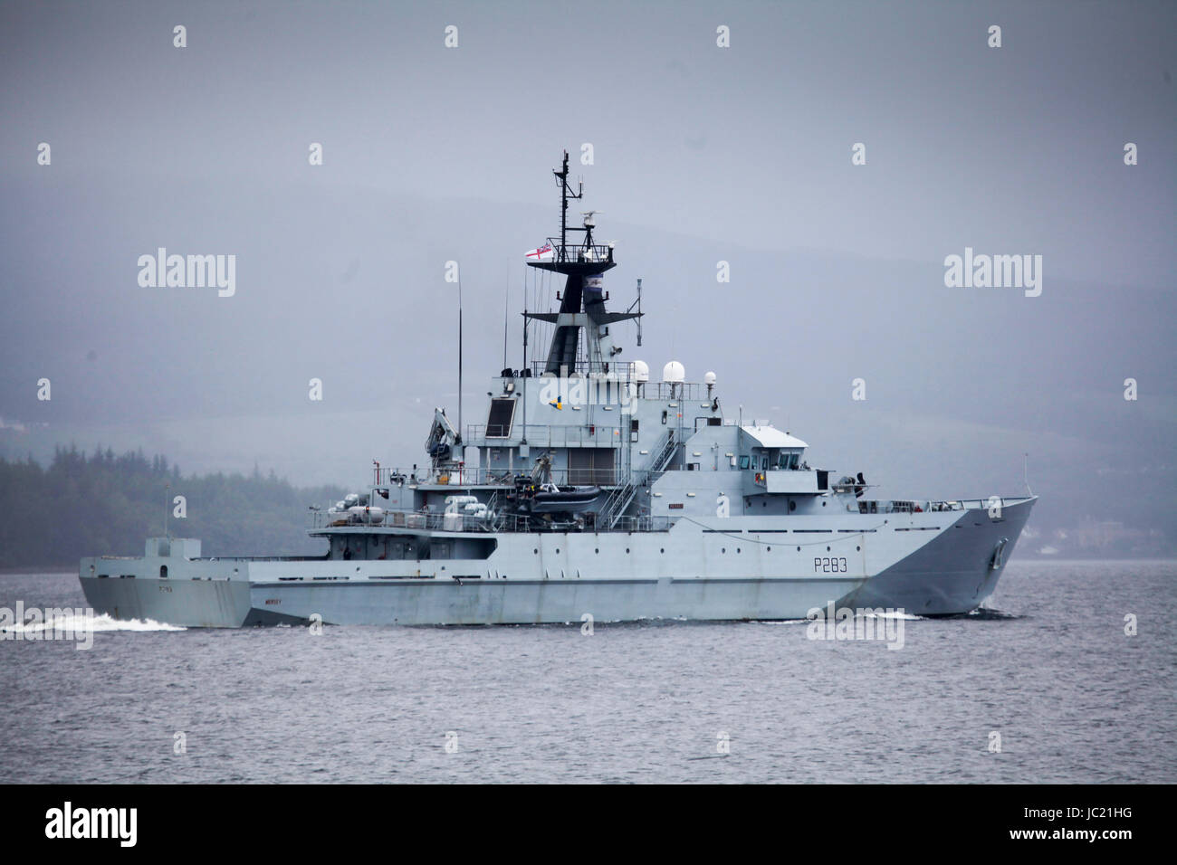 HMS Mersey P283 patrol vessel Stock Photo - Alamy