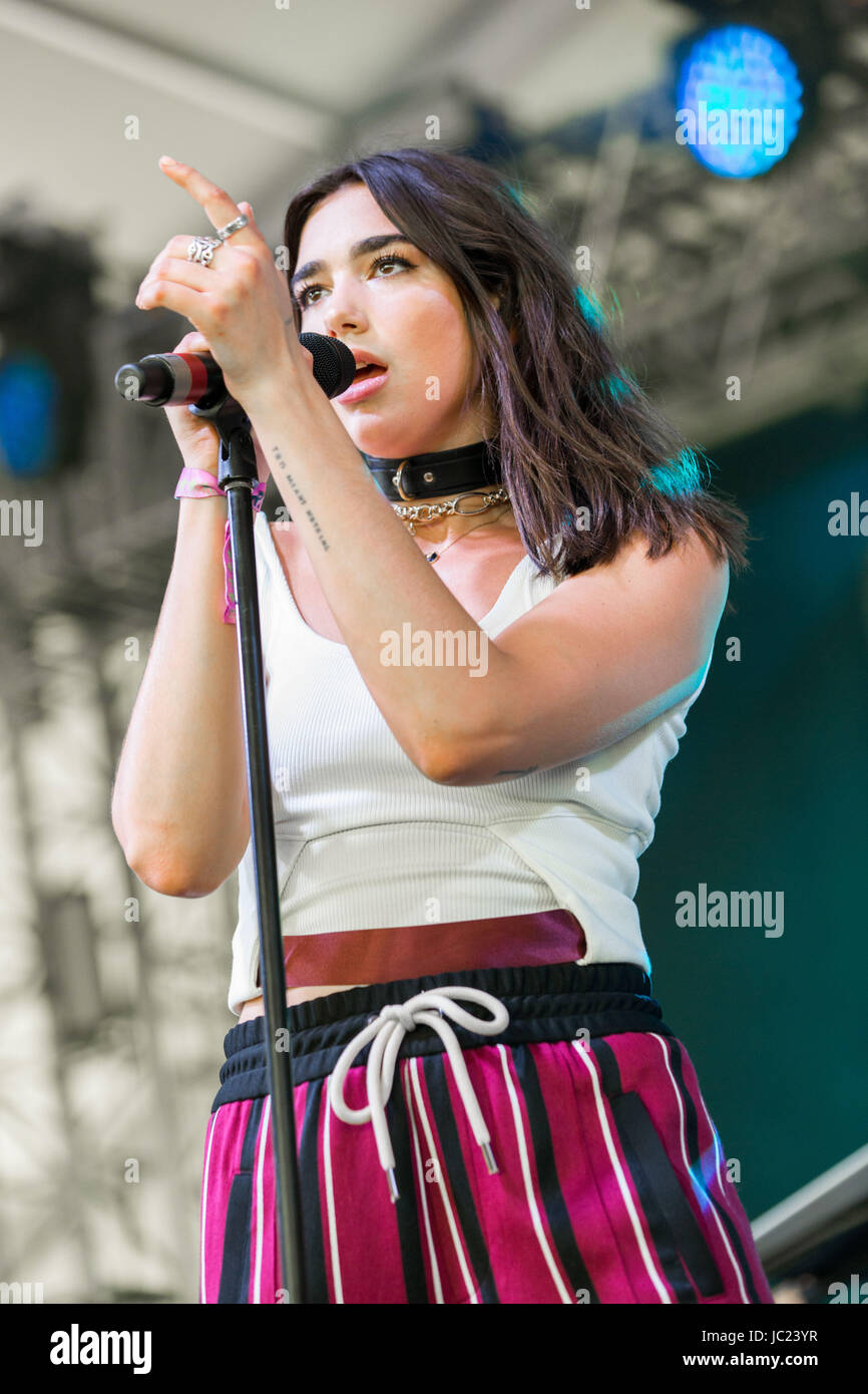 Manchester, Tennessee, USA. 11th June, 2017. Singer DUA LIPA during ...