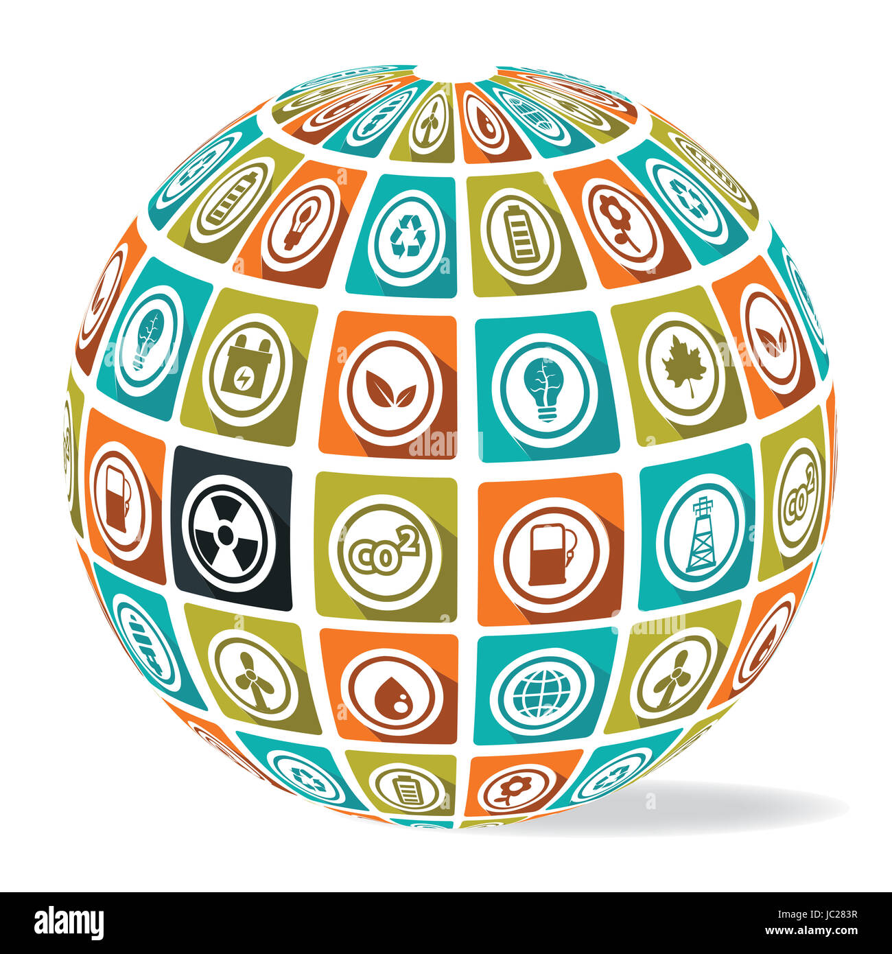 Set of ecological icons Stock Photo - Alamy