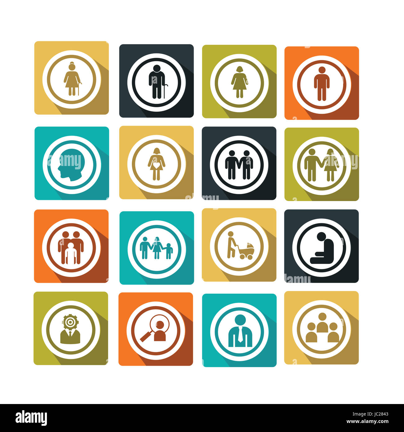 Set of people icons Stock Photo - Alamy