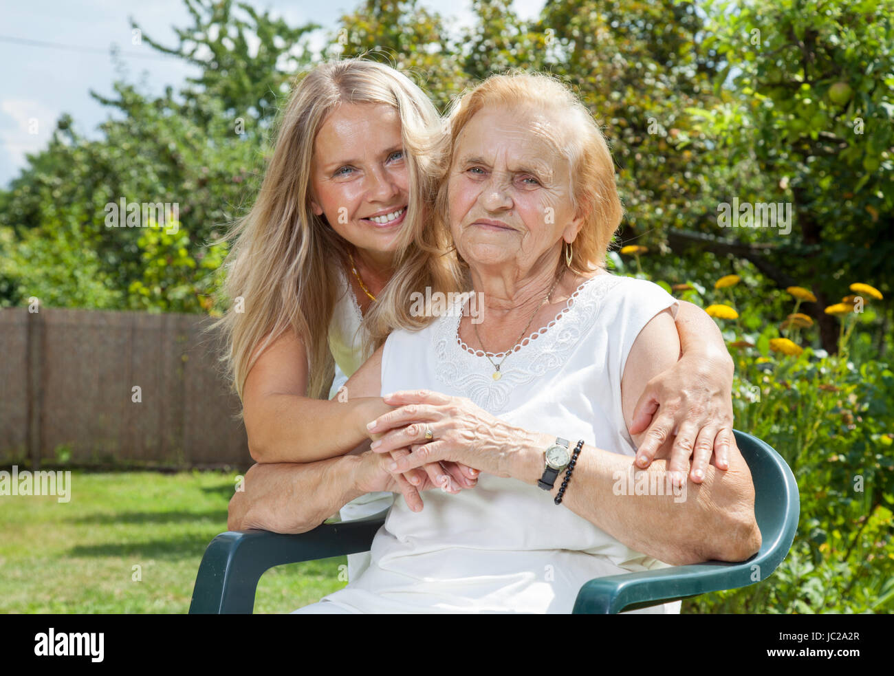Providing care and support for elderly Stock Photo - Alamy