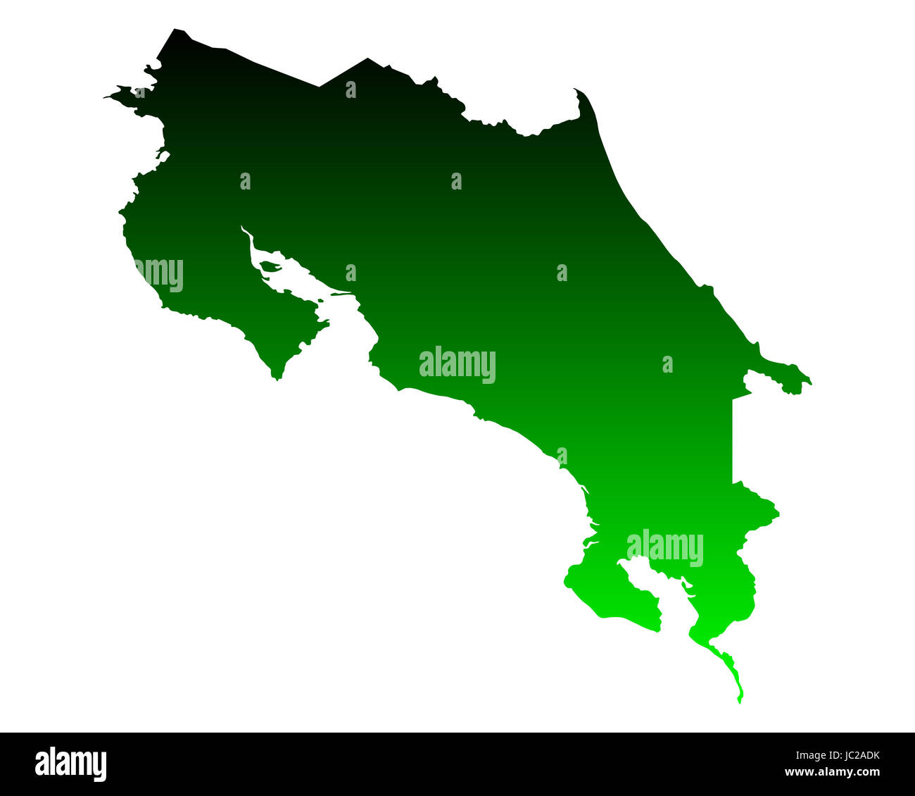 Karte von Costa Rica Stock Photo - Alamy