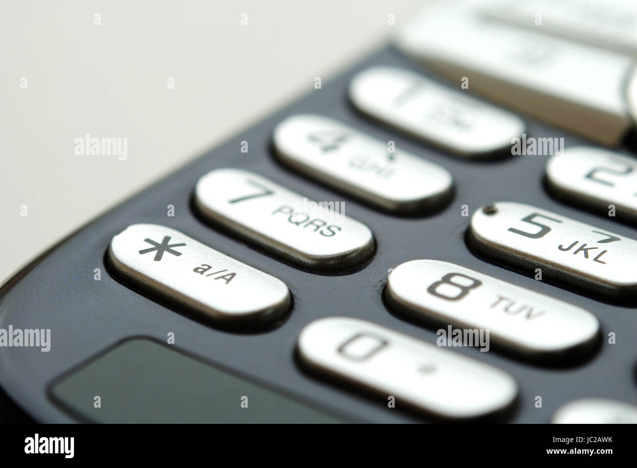 A close up shot of mobile keypad under light Stock Photo - Alamy