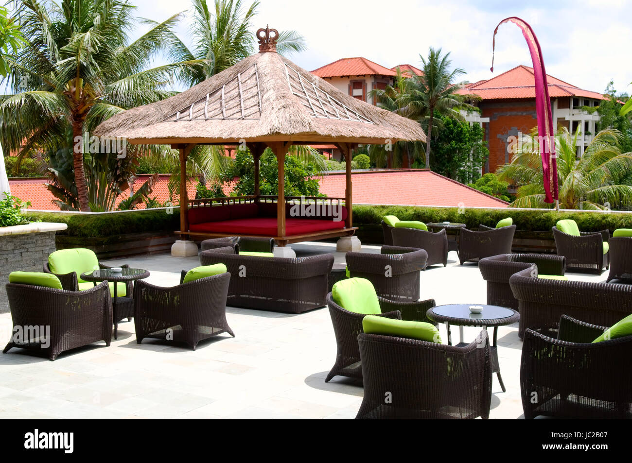 The outdoor coffee bar at resort Stock Photo - Alamy