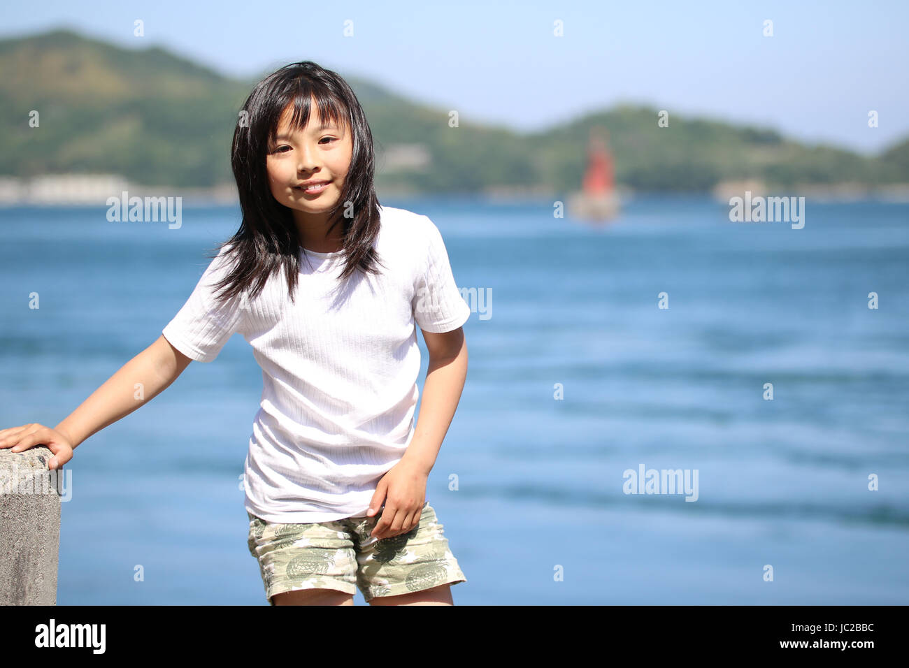 Sea and Girl Stock Photo - Alamy