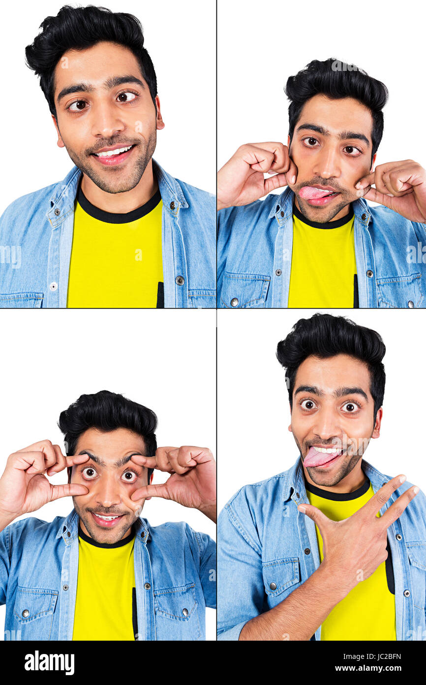 Montage Photos Indian Man Mocking Face Teasing Stock Photo - Alamy