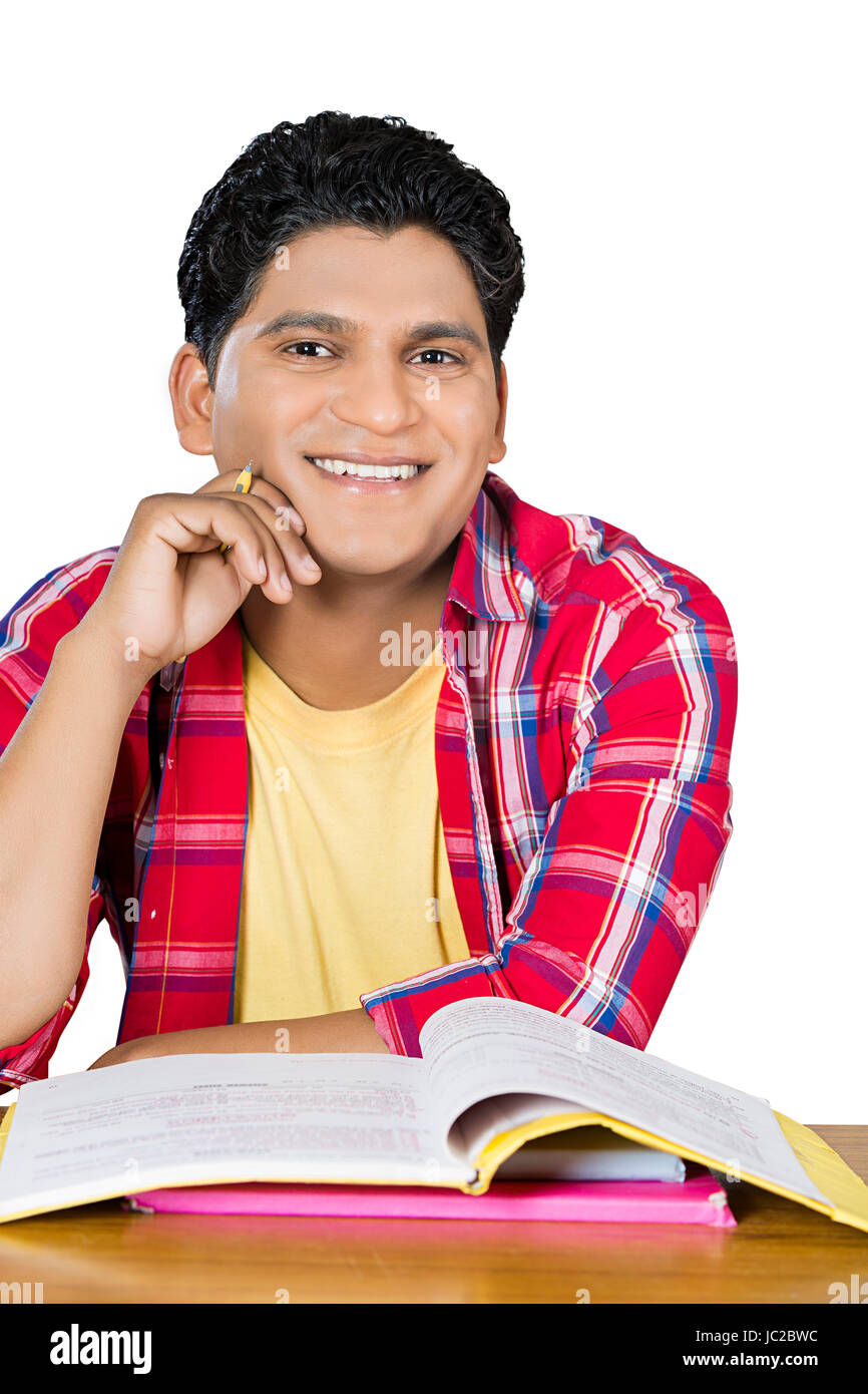 Male university college student Book Studying Exam Stock Photo - Alamy