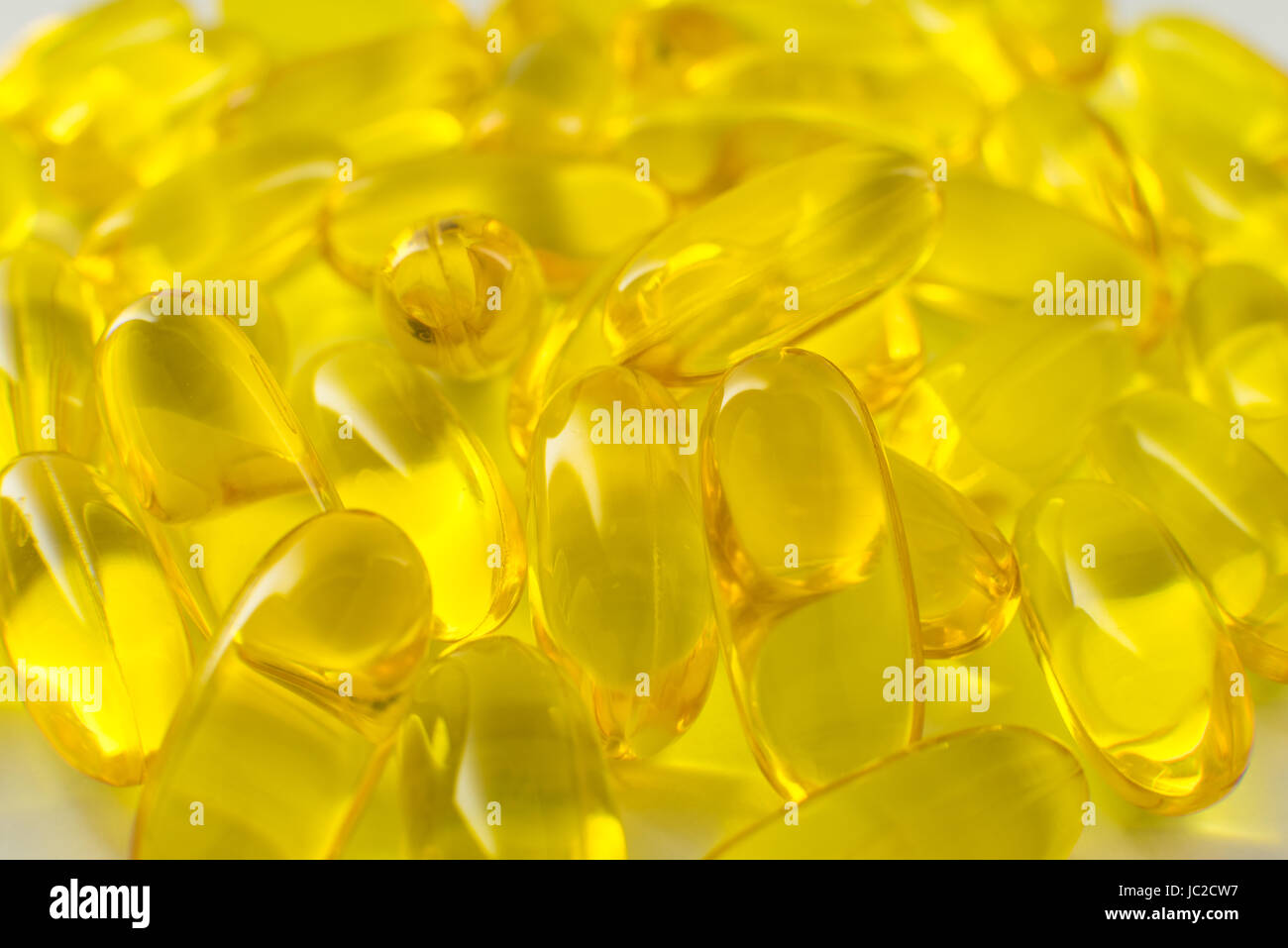 Cod Liver Oil Omega 3 gel Capsules Isolated on White Background Stock ...