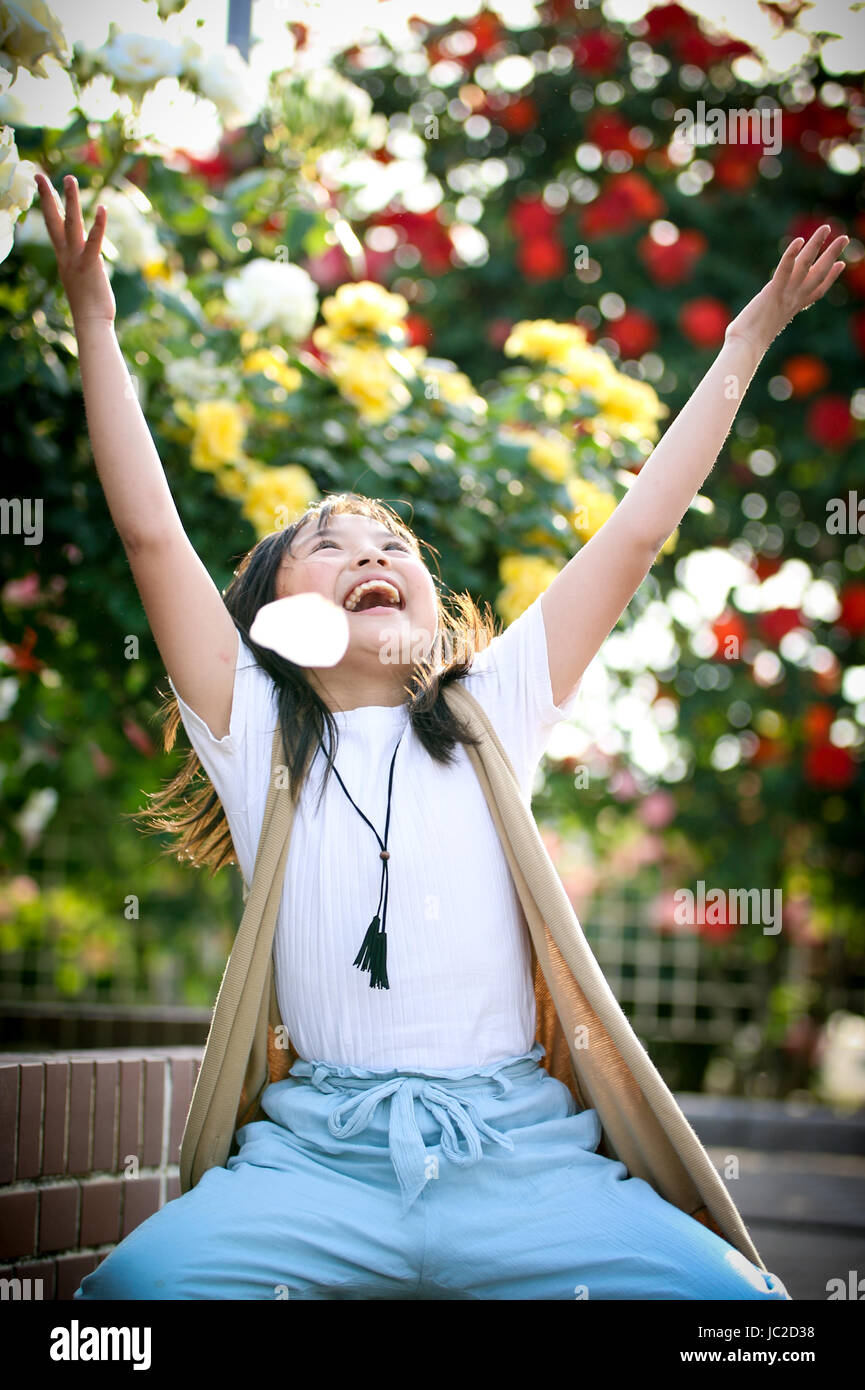 Rose and Girl Stock Photo - Alamy