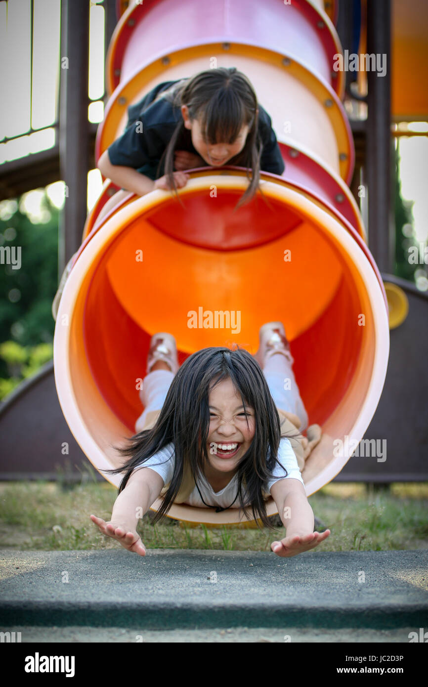 Children Playing in Park Stock Photo - Alamy