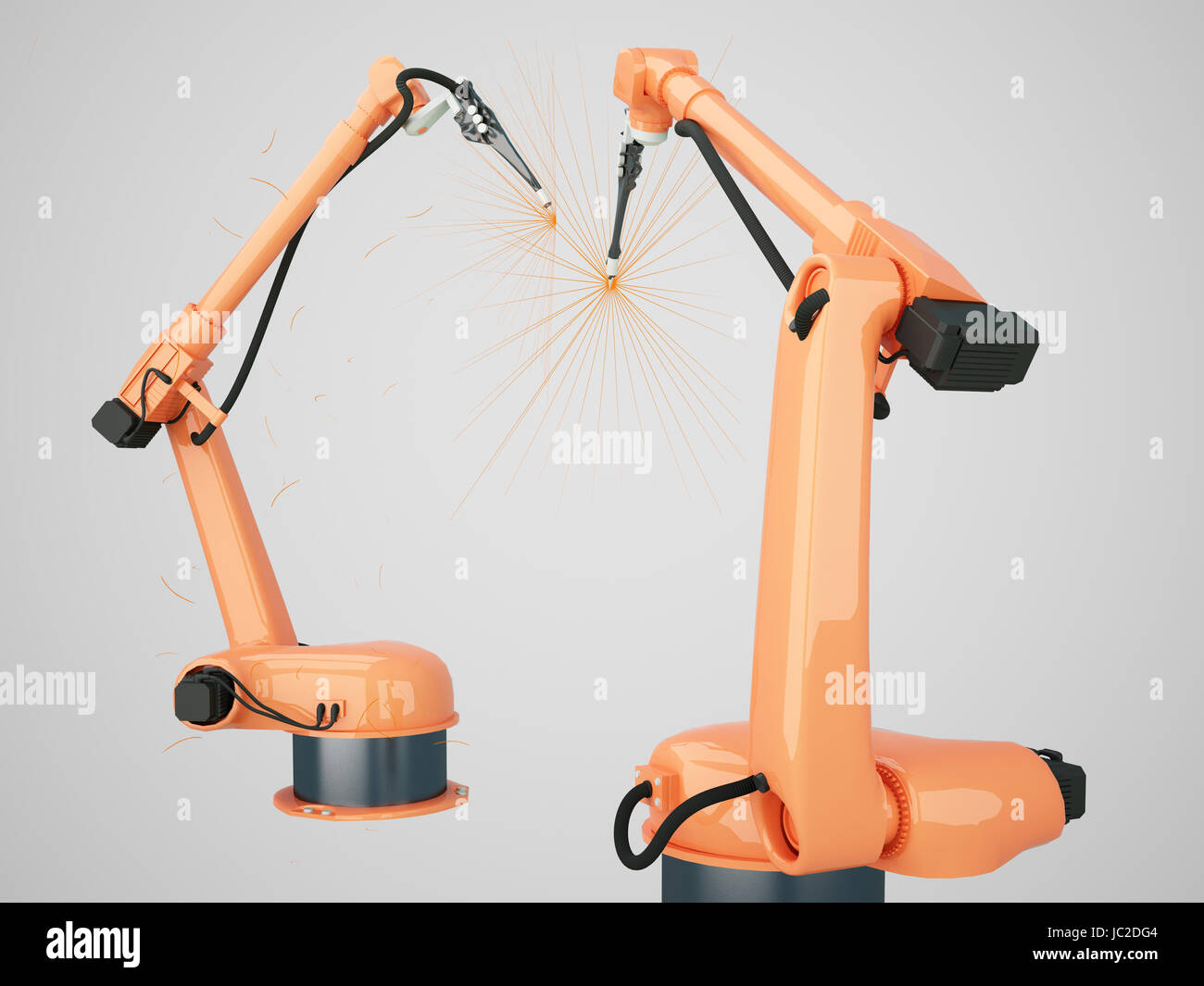 Modern Industrial Robotic Arms at assembling process Stock Photo - Alamy