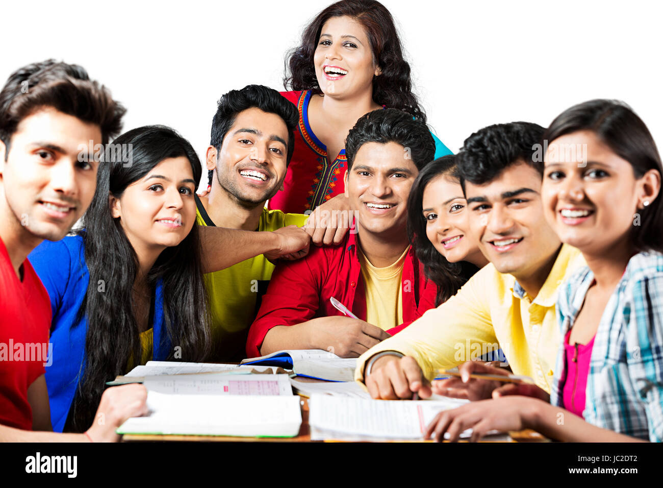 Indian College Students Teacher Studying Exam Preparing Stock Photo - Alamy