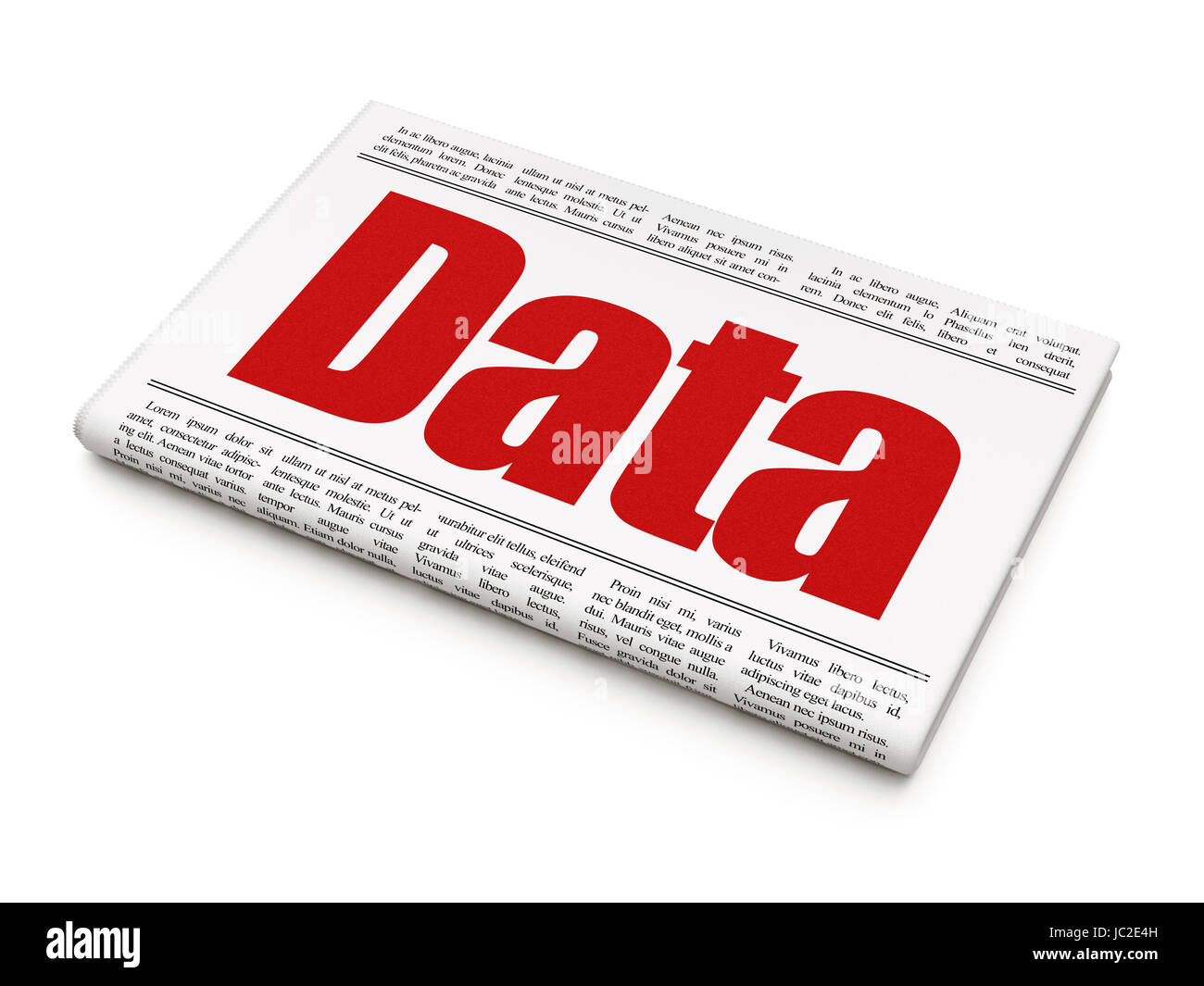 Data concept: newspaper headline Data Stock Photo - Alamy