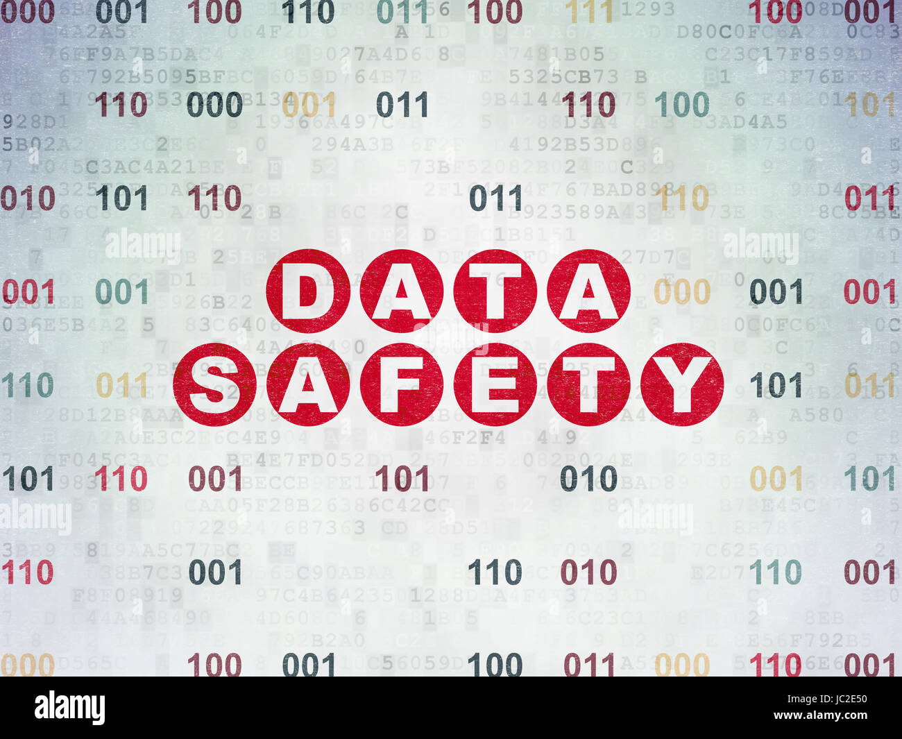 Data concept: Data Safety on Digital Data Paper background Stock Photo ...