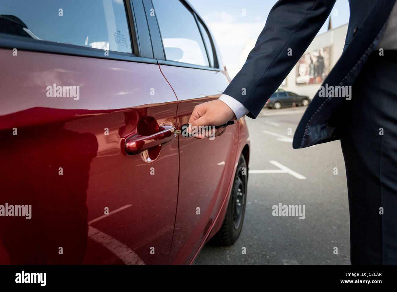 Human pulling car hi-res stock photography and images - Alamy