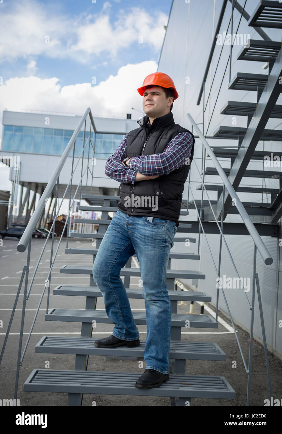 Handsome hard hat smile hi-res stock photography and images - Alamy