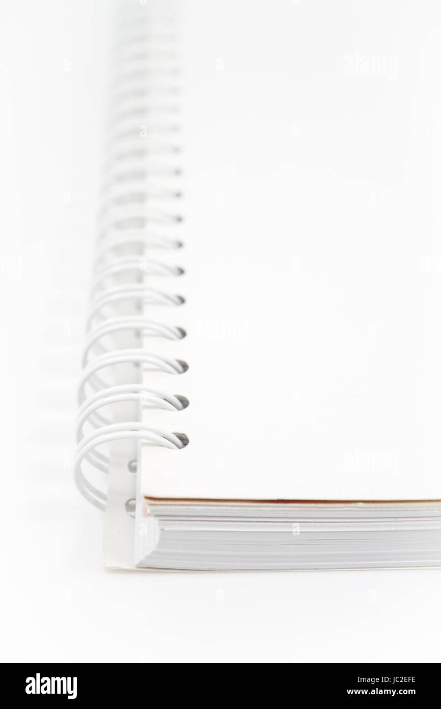 Spiral white notebook isolated on white background, stock photo Stock ...