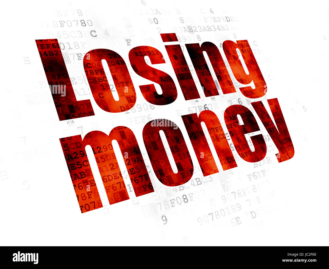 Banking concept: Losing Money on Digital background Stock Photo - Alamy