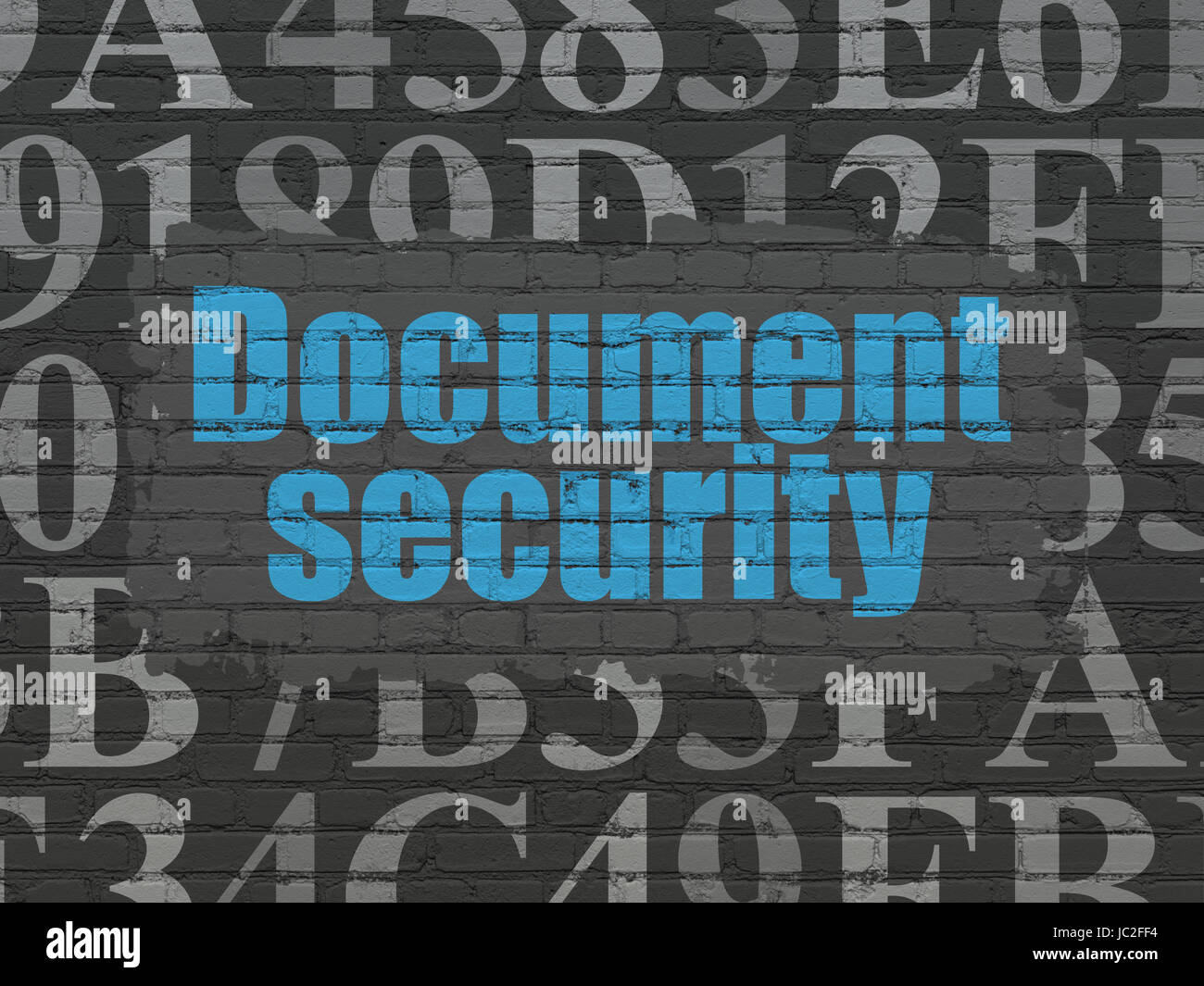 Privacy concept: Document Security on wall background Stock Photo - Alamy