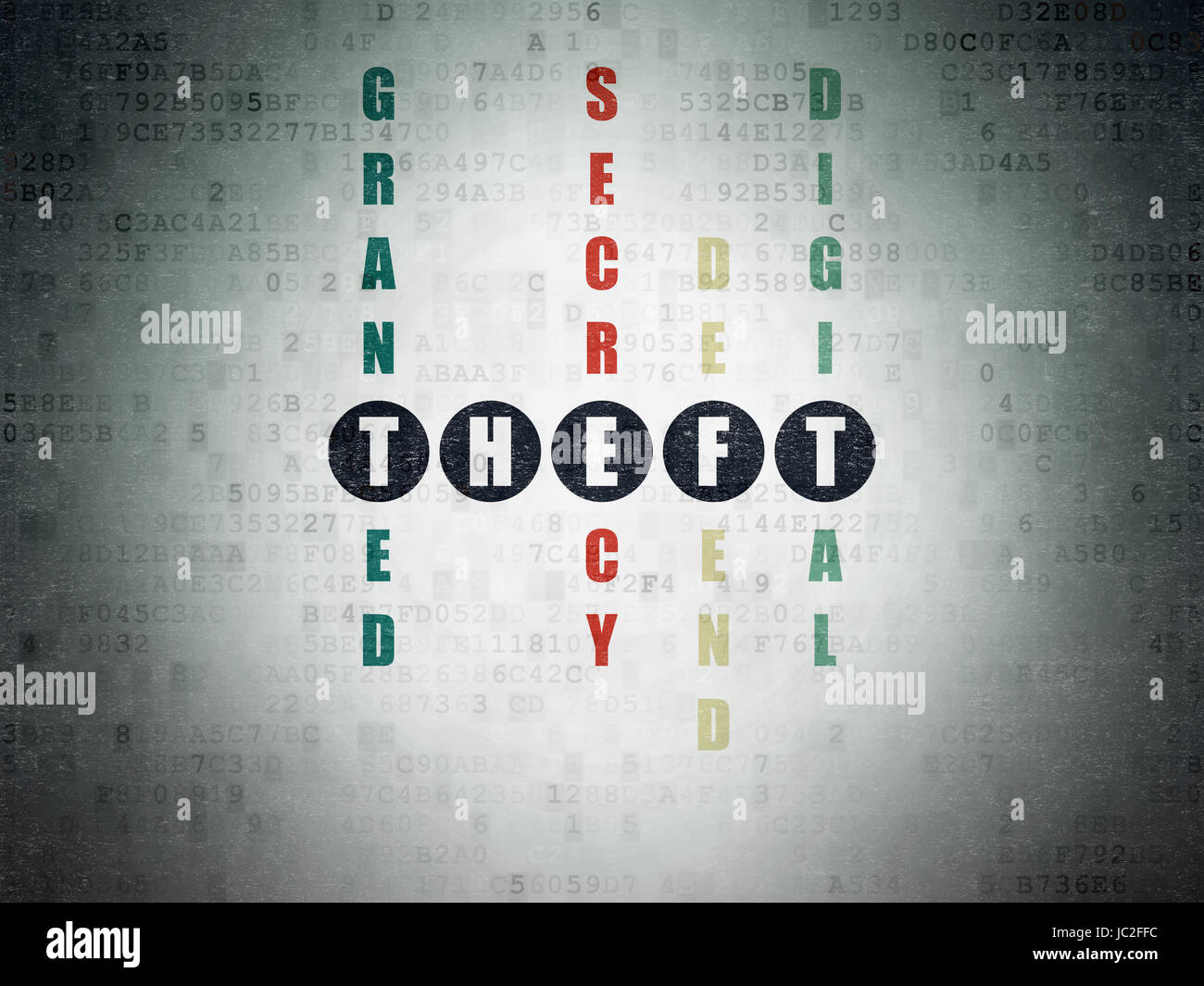 Privacy concept: Theft in Crossword Puzzle Stock Photo - Alamy