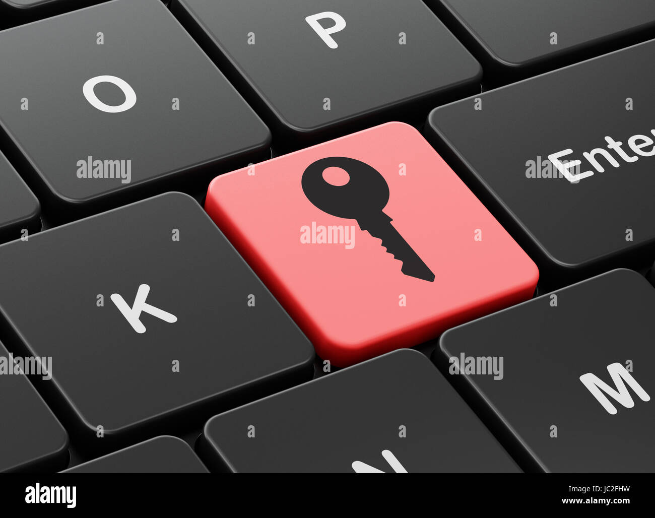 Safety concept: Key on computer keyboard background Stock Photo - Alamy