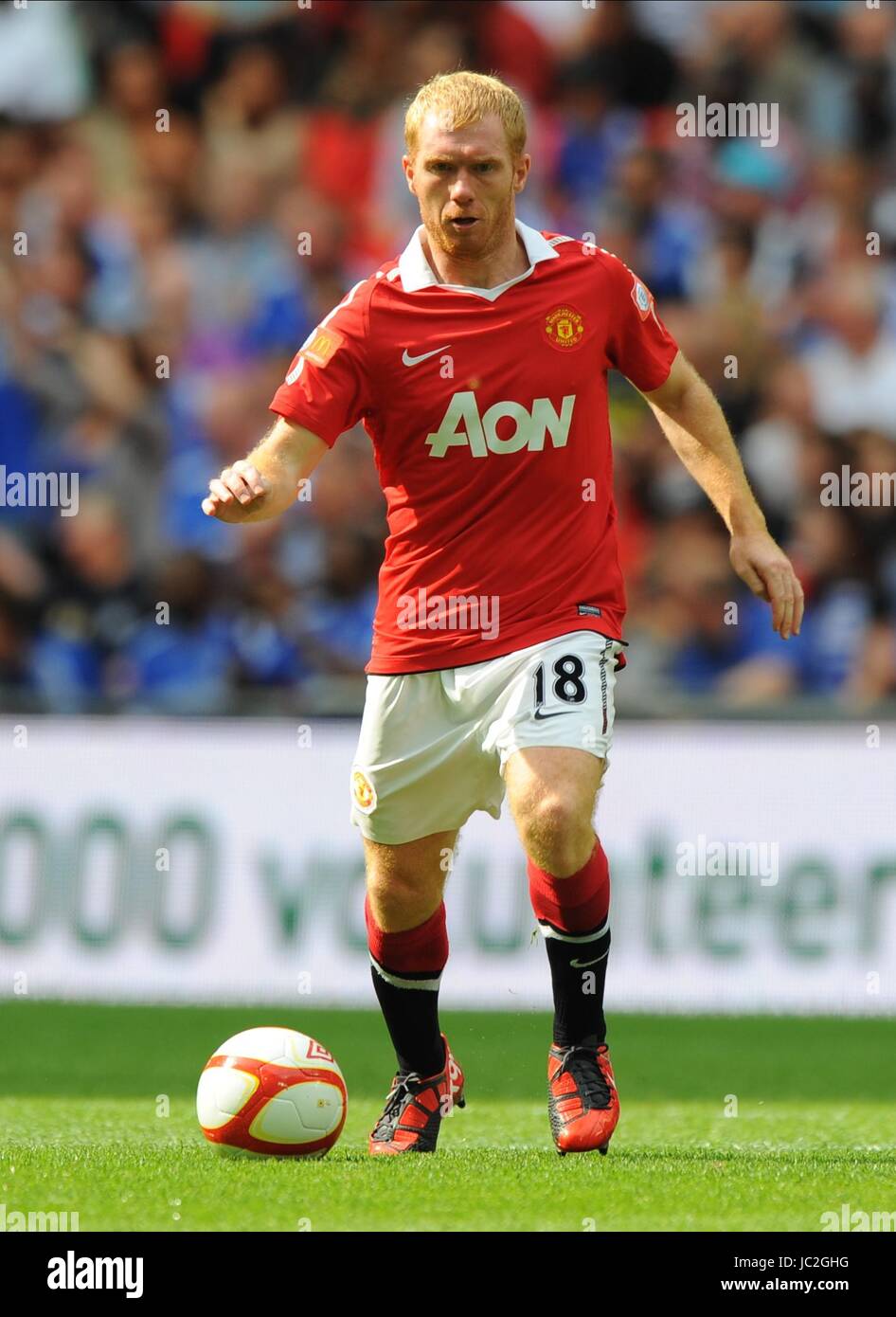 PAUL SCHOLES MANCHESTER UNITED FC WEMBLEY LONDON ENGLAND 08 August 2010 ...